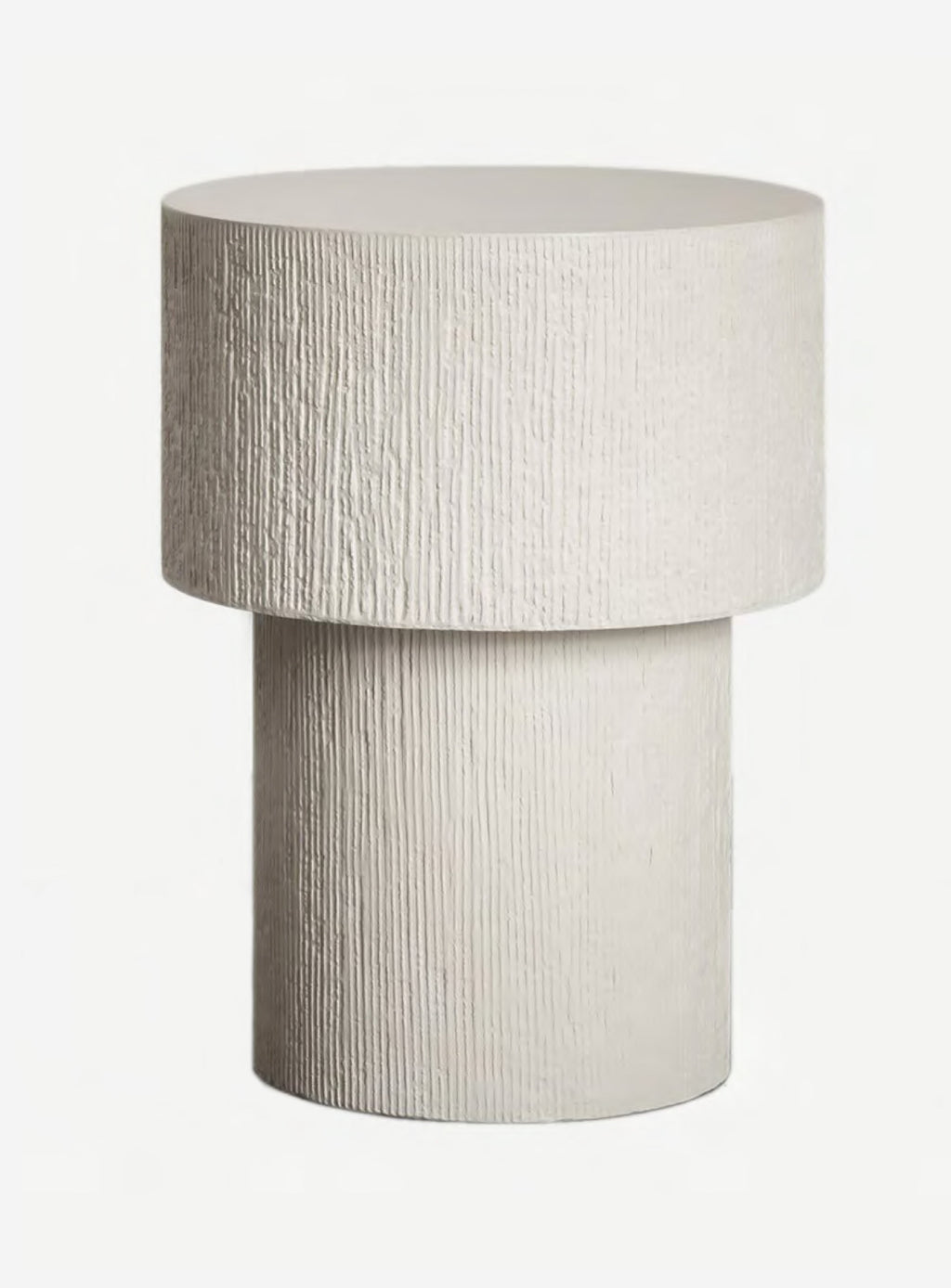 PILOTIS CHALK SIDE TABLE CARVED – FREEMAN GALLERY