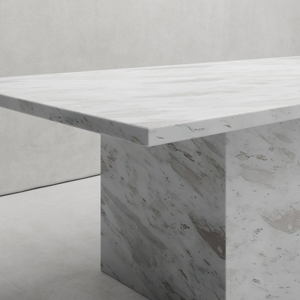 ZAHARA DINING TABLE IN HERMES MARBLE – FREEMAN GALLERY