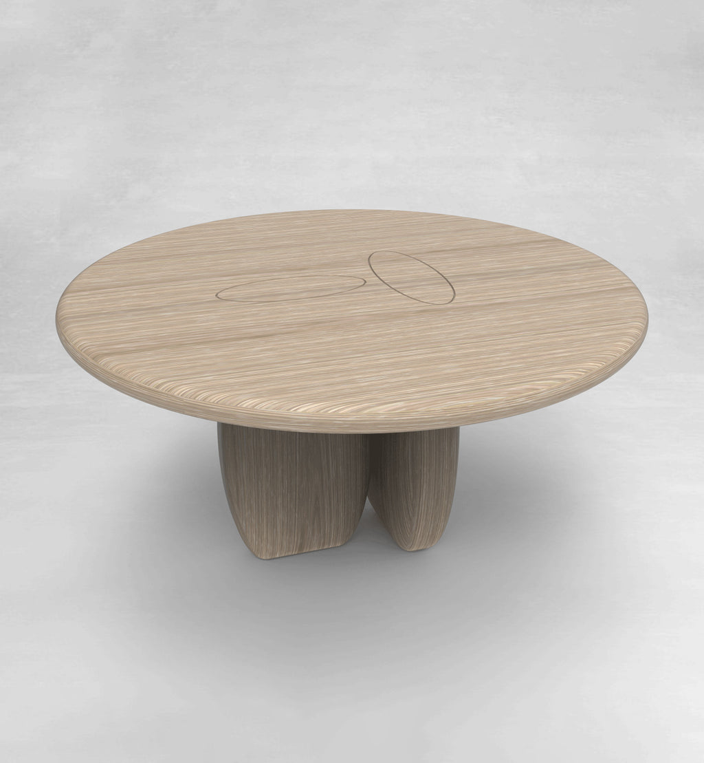 GALET DINING TABLE ROUND ALL WOOD – FREEMAN GALLERY