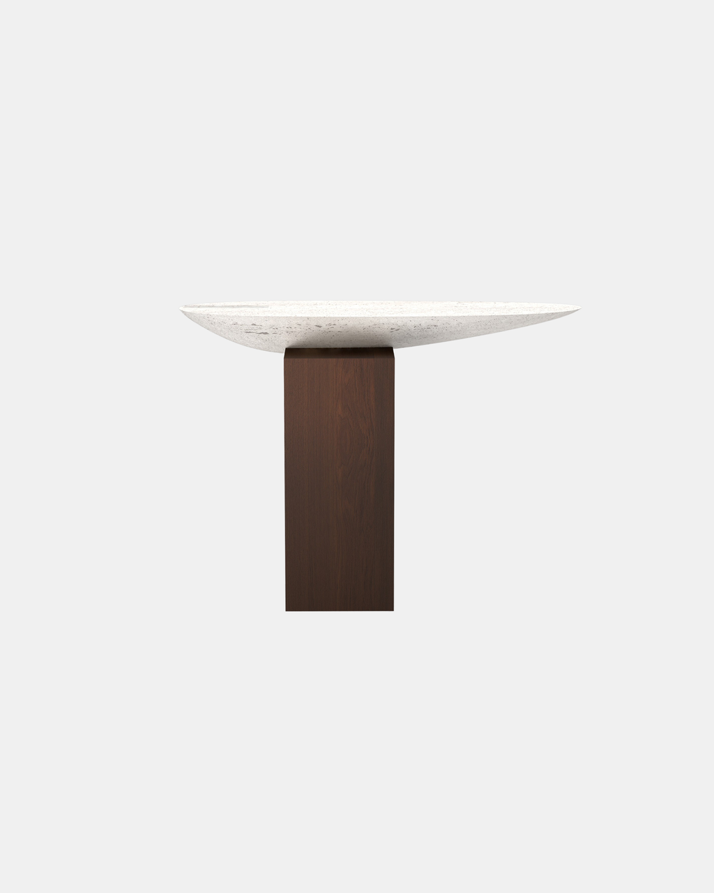ORIGINS BROWN TRAVERTINE CONSOLE – FREEMAN GALLERY