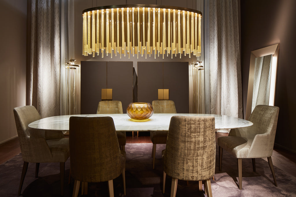 FOR HALL OVAL GLASS DINING TABLE – FREEMAN GALLERY