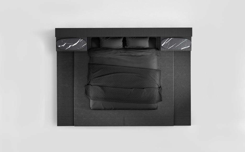 ORIGINS BLACK MOON MARBLE BED – FREEMAN GALLERY