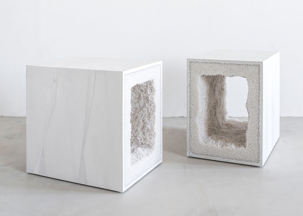 STRATA 4 WHITE SIDE TABLE – FREEMAN GALLERY